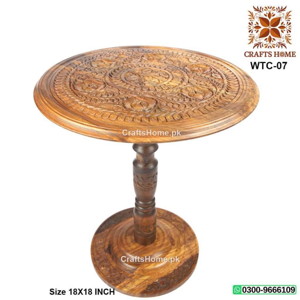 Wooden Hand Carved Table - Crafts Home