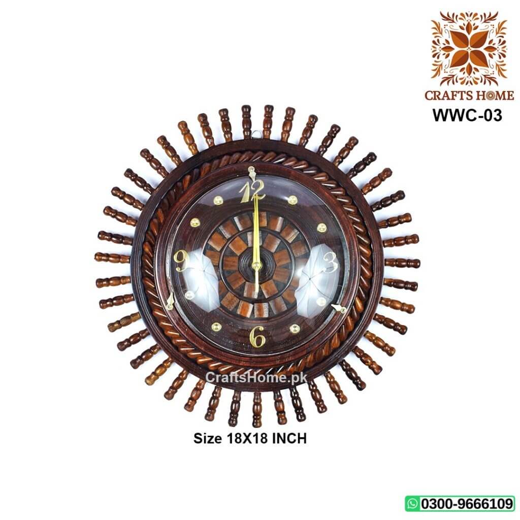 Handmade Wooden Wall Clocks In Pakistan - Crafts Home